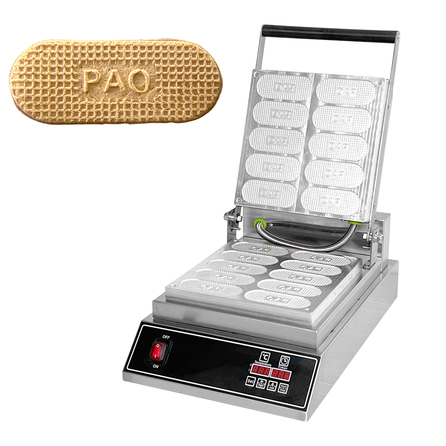 Commercial Non-stick Egg Waffle Maker for Snack Machinery Waffle ...