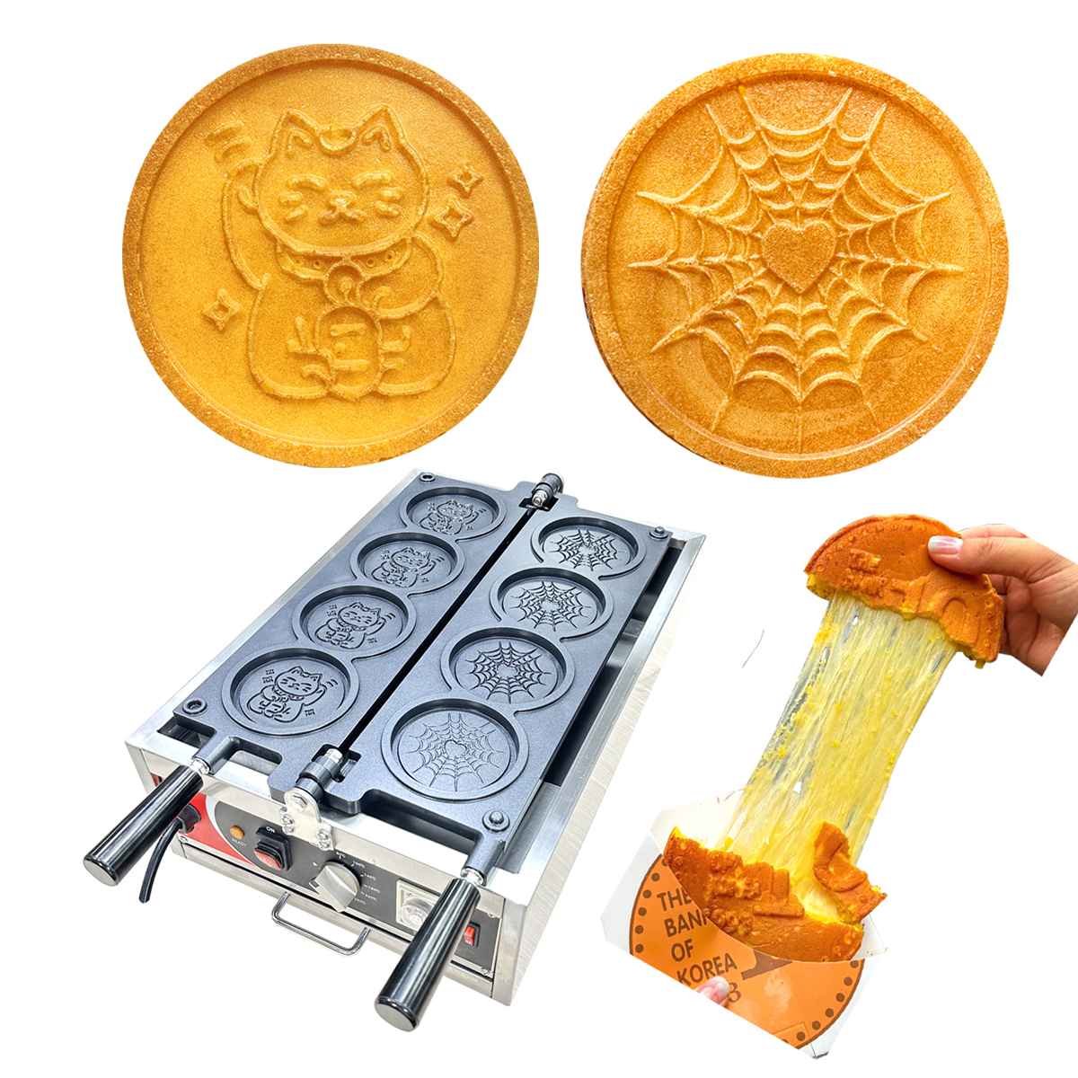 Commercial Taiyaki Waffle Coin Maker Customization Pans - CNC Mold ...