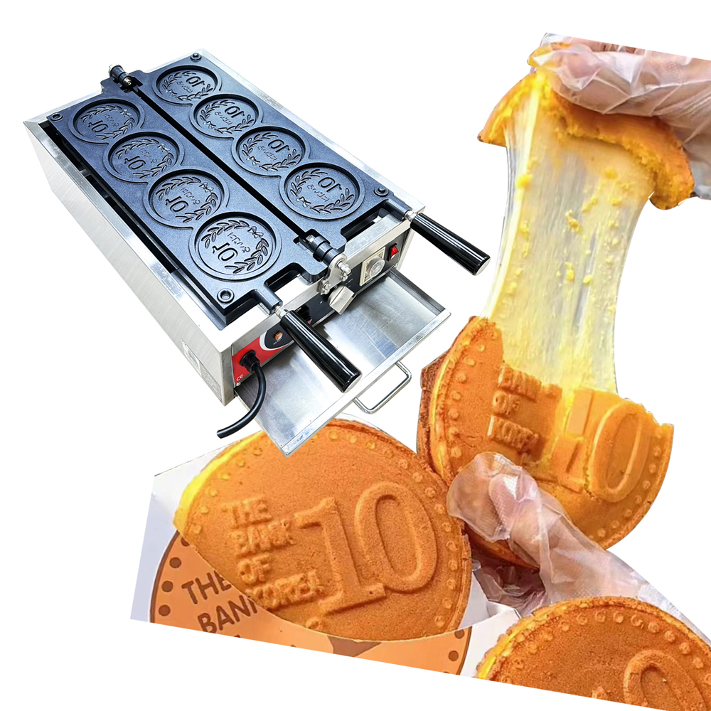 Customizable Cheese Coin Waffle Machine - CNC-Carved Pan for Coin Bread ...