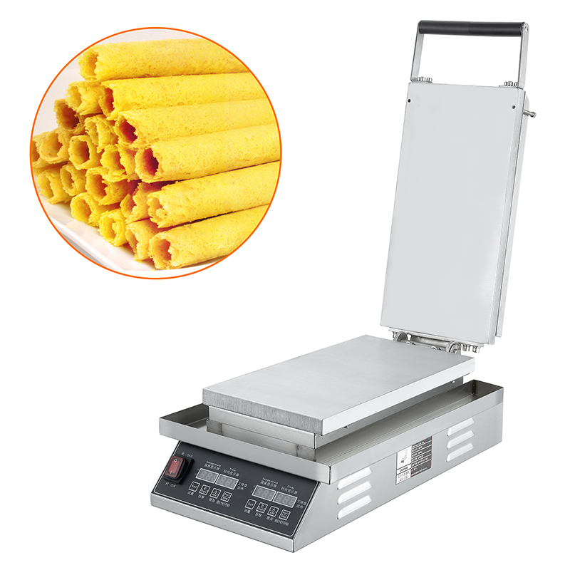Commercial Electric Waffle Maker with Egg Roller Master Roll Machine