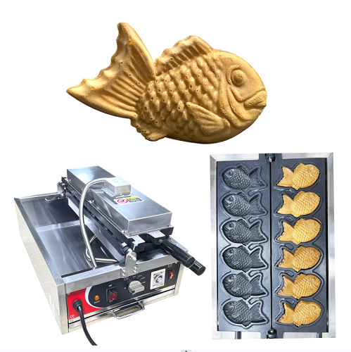 Factory Price Stainless Steel Electric Taiyaki Machine 6Pcs Fish Waffle ...