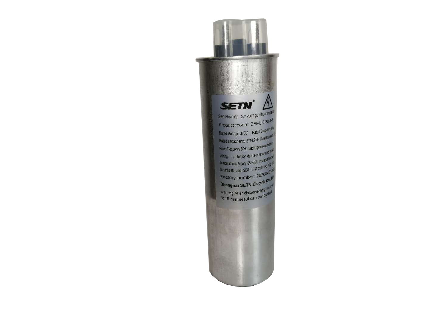 380V 1kvar 50hz 3 pole low voltage shunt Power Capacitor bank -SETN