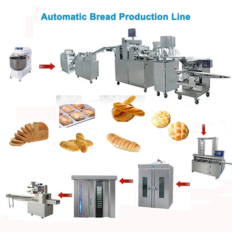 Complete Automatic French Baguette Loaf Toast Bread Production Line ...