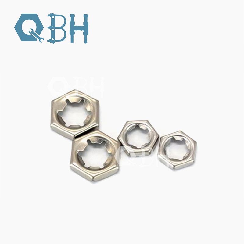 QBH M4-M52 DIN7967 Plain Stainless Steel Self-Locking Counter Pallnut ...