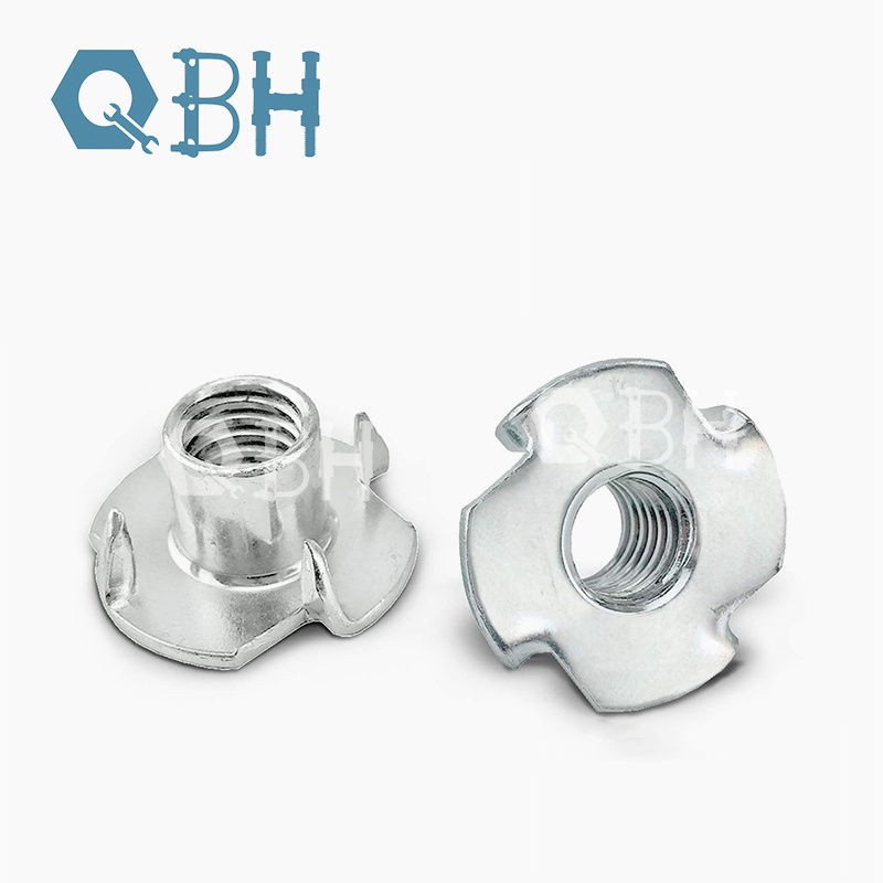 QBH M4-M10 DIN1624 Stainless Steel Half Teeth Four Claw T Weld Nuts T ...