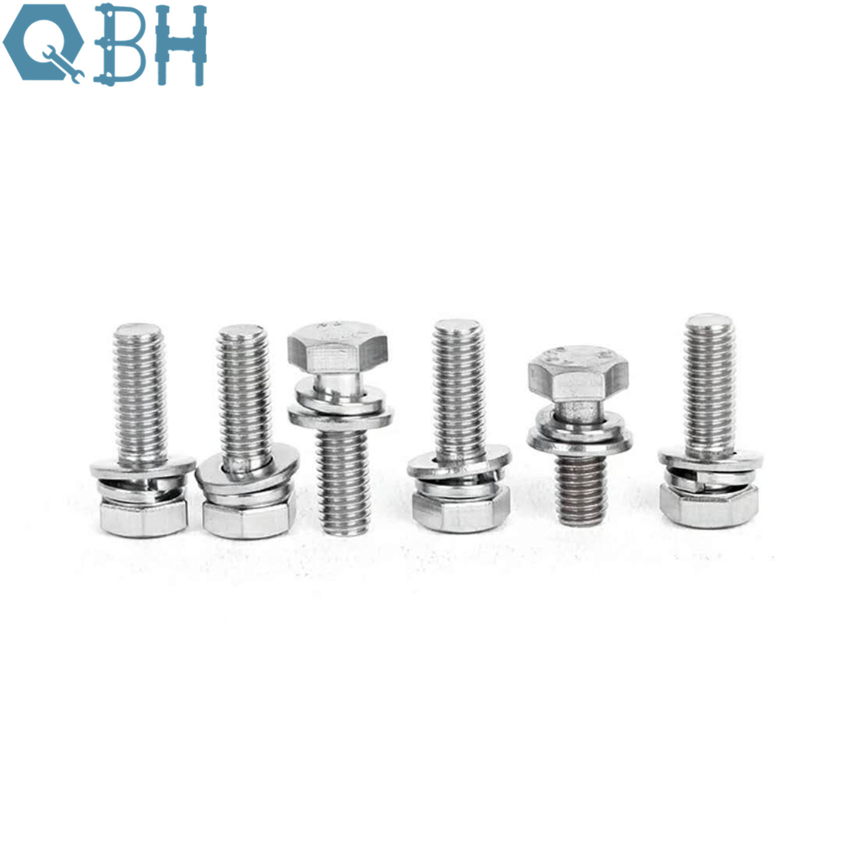 QBH Combination Screw Hexagon Head Bolt Stainless Steel 304 316 Single ...