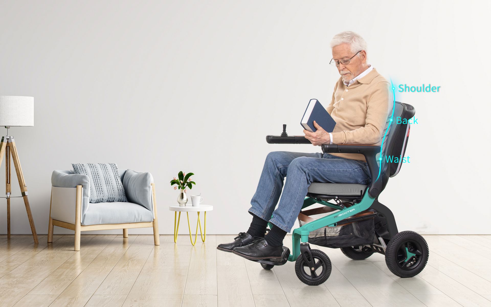 Robooter E40 wheelchair with innovation design, New Launch 2023-Robooter