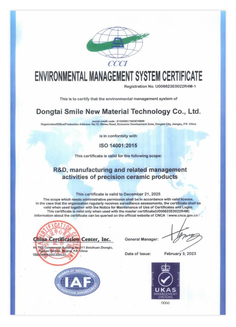 Certifications-Smile Precision Ceramics