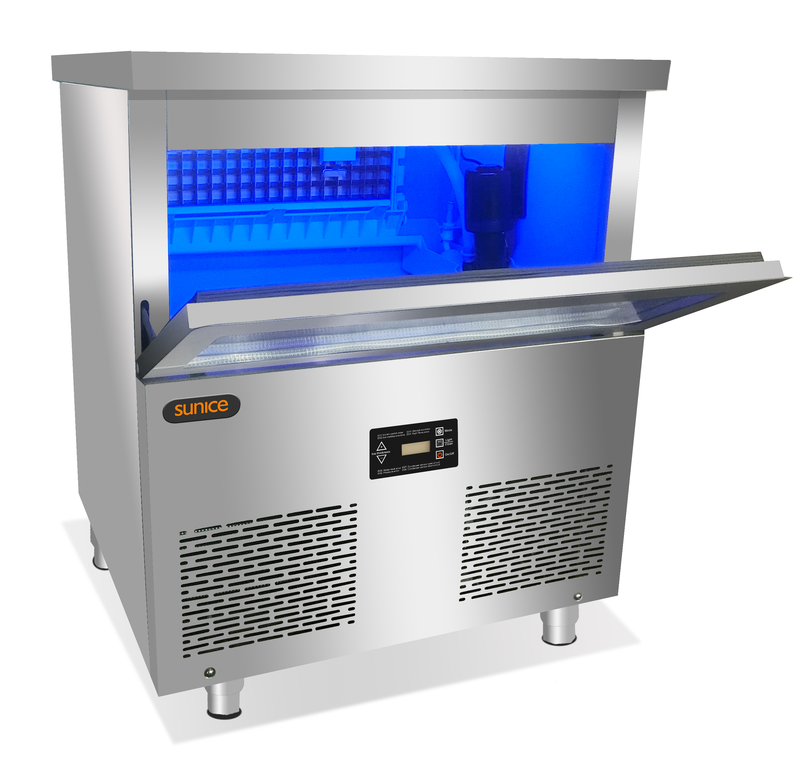 270lbs Full Stainless Steel 304 Countertop Cube Ice Maker Commercial ...