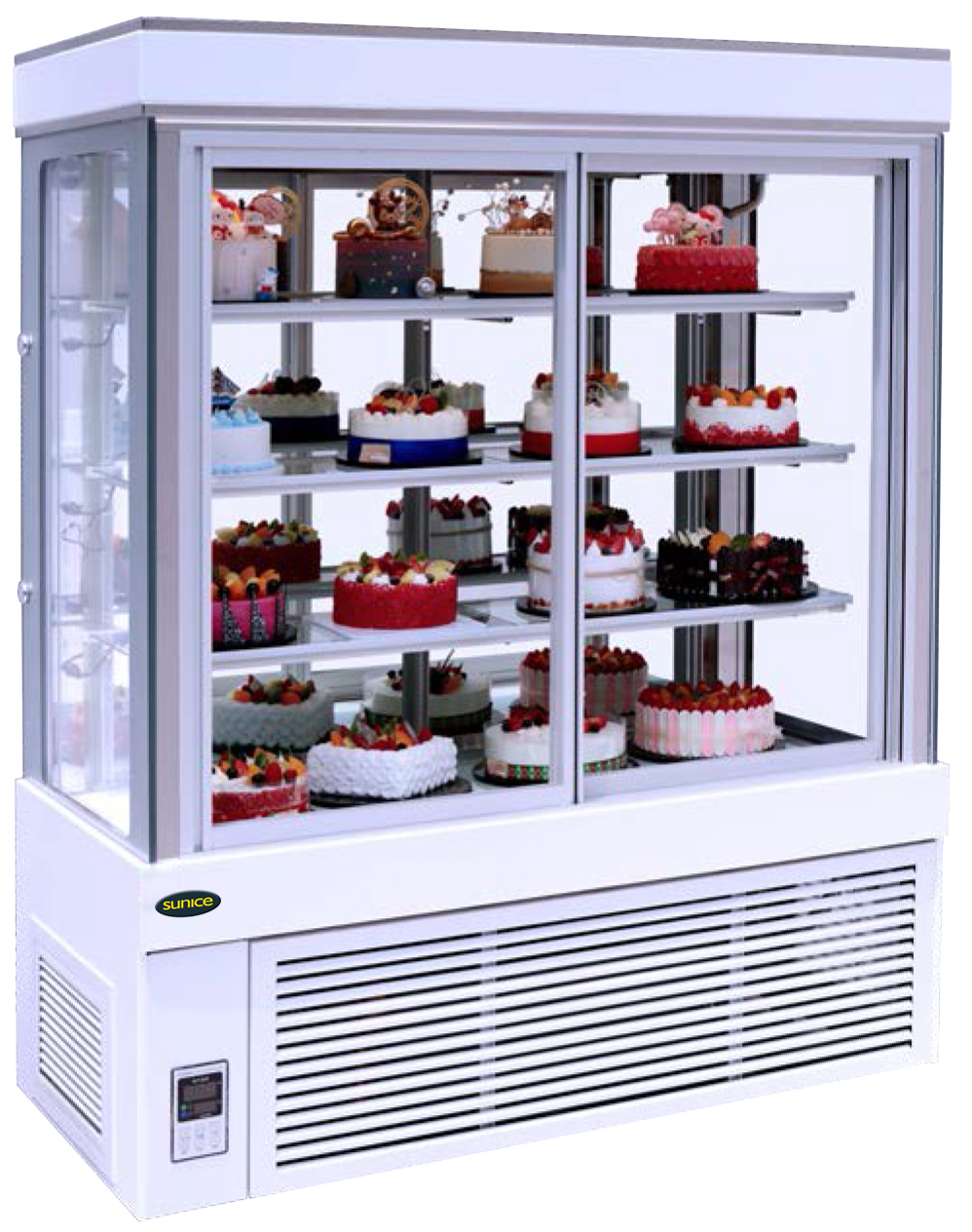 Cake Display Fridge Refrigerated Cooler Cake And Salad Cabint Square ...
