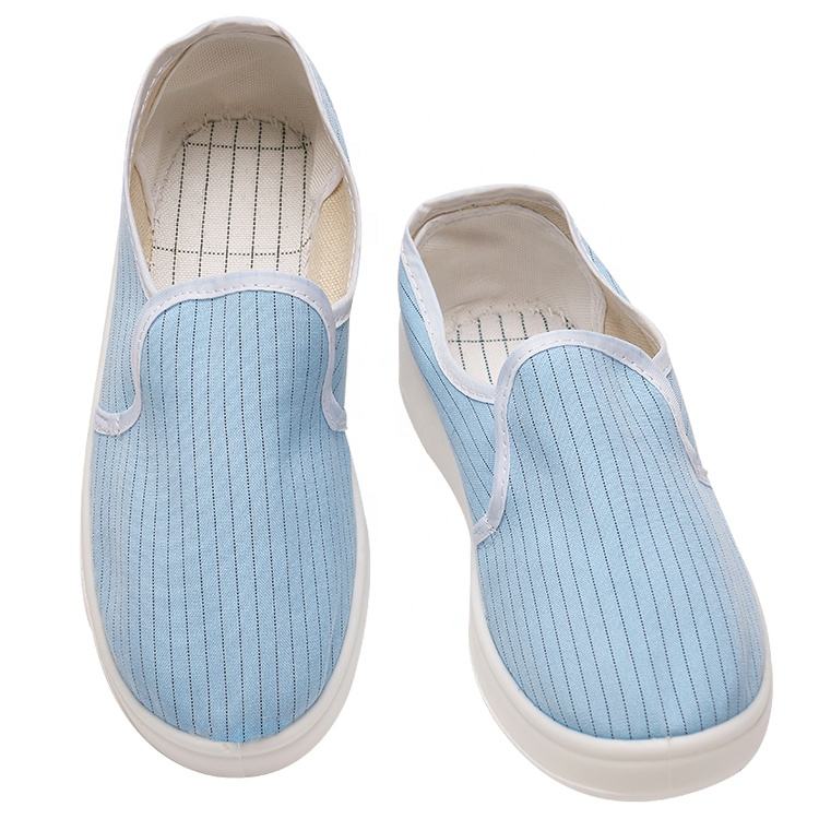 Blue pvc sole cleanroom esd antistatic canvas shoes-Shanghai Hanyang ...