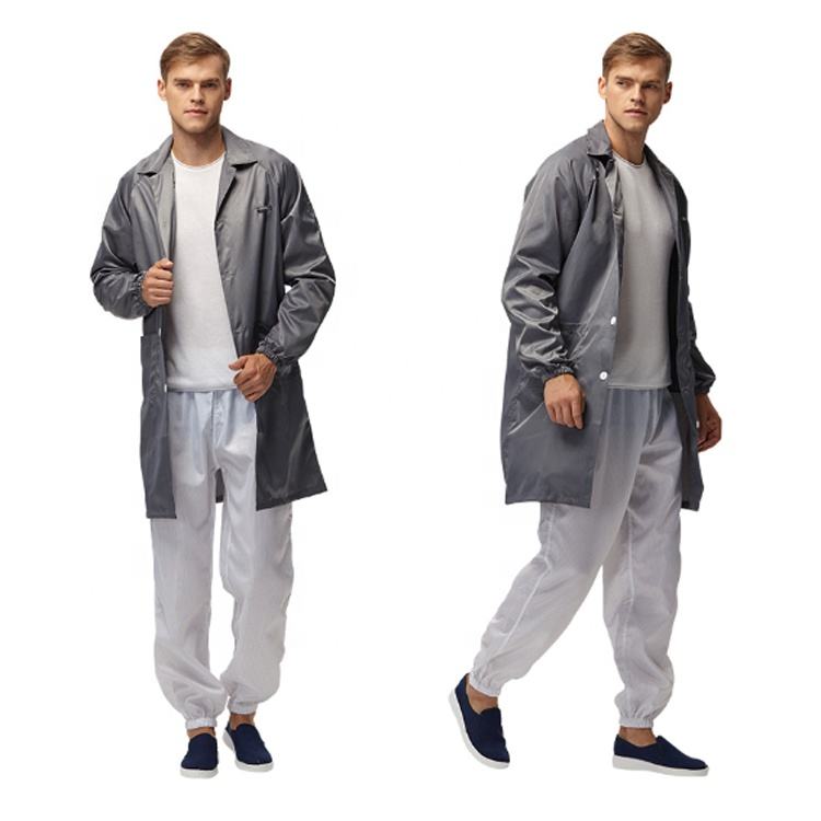 Cleanroom unisex work smock esd gown anti static uniform esd overcoat ...