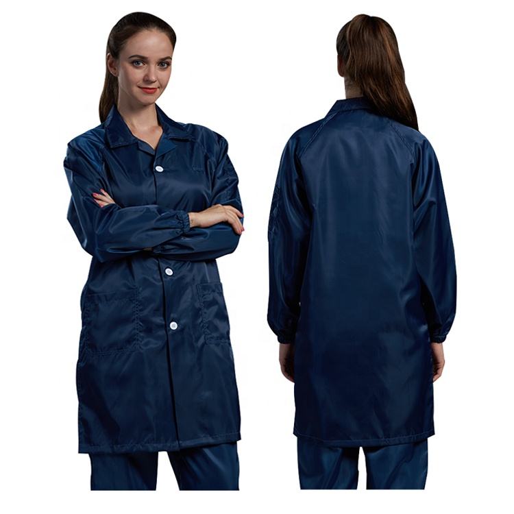 Cleanroom Unisex gender antistatic stripe lab gown esd coat smock ...