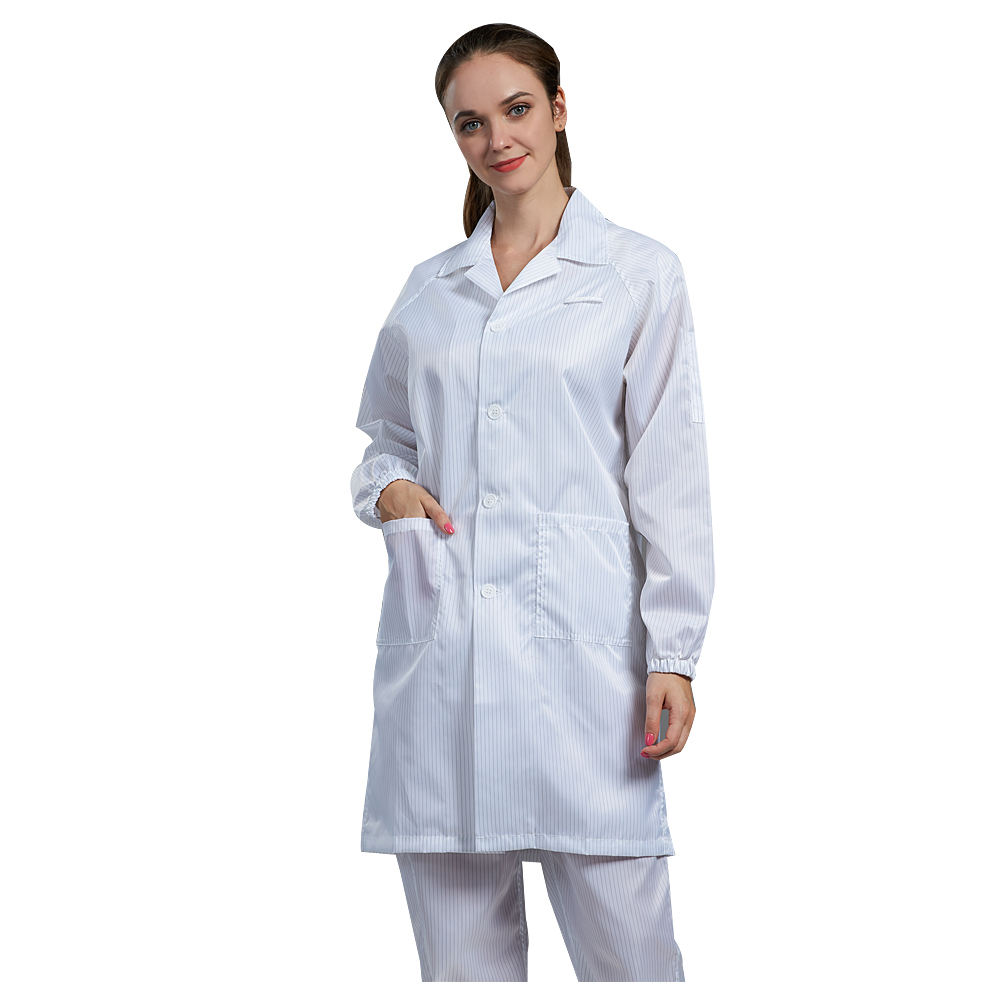 5mm grid esd anti-static coat work coverall clothes for workshop ...