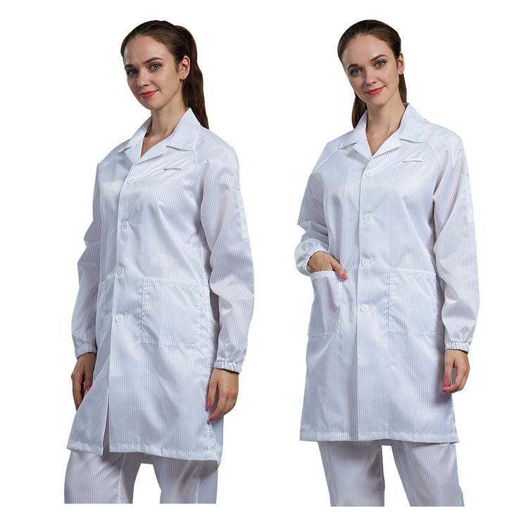 Autoclavable cleanroom uniform work clothes antistatic lint free ...