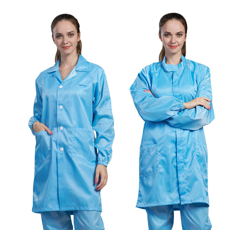 Cleanroom Working Anti Static Garments Unisex Esd Smock Gown-Shanghai ...