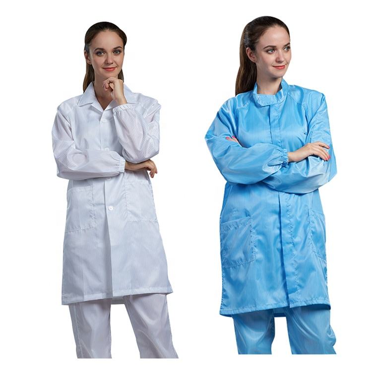 Cleanroom antistatic garment gown esd smock uniform working clothes ...