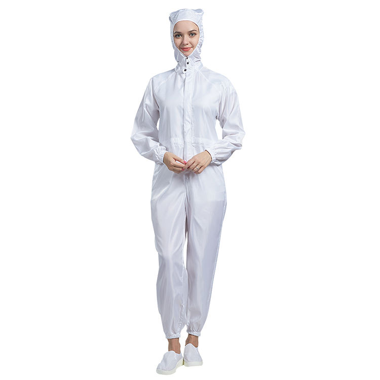 Clean Workshop Uniform Dust-free Antistatic Cleanroom Clothing Hooded ...