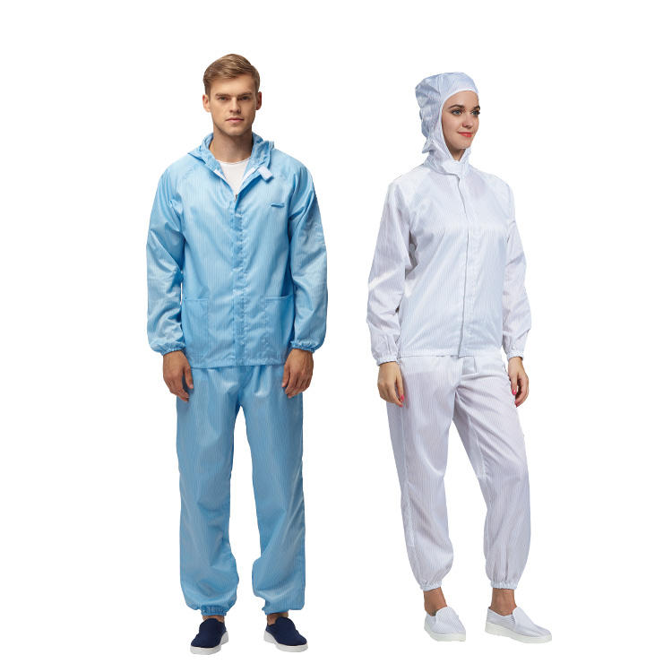 Custom Waterproof Overall Cleanroom Jacket Suit Hooded Anti Static Esd ...