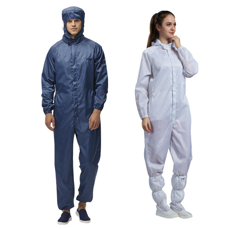 Wholesale Dust-free Hooded Esd Suit Cleanroom Uniform Safety Antistatic ...