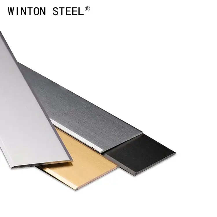 Decorative Stainless Steel Edge Wall Metal Tile Trim Strip Flat Chrome ...