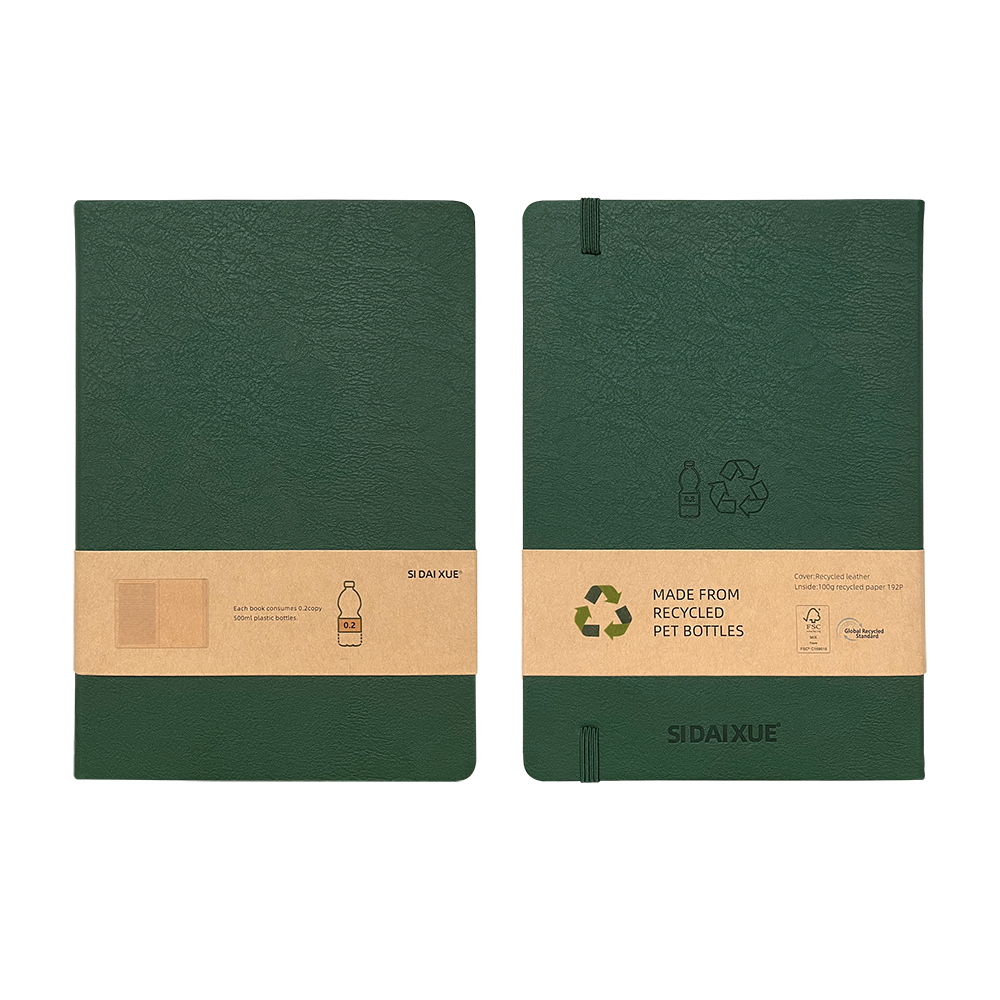 {Bottle Recycled PU leather Notebook Ruled Journal}