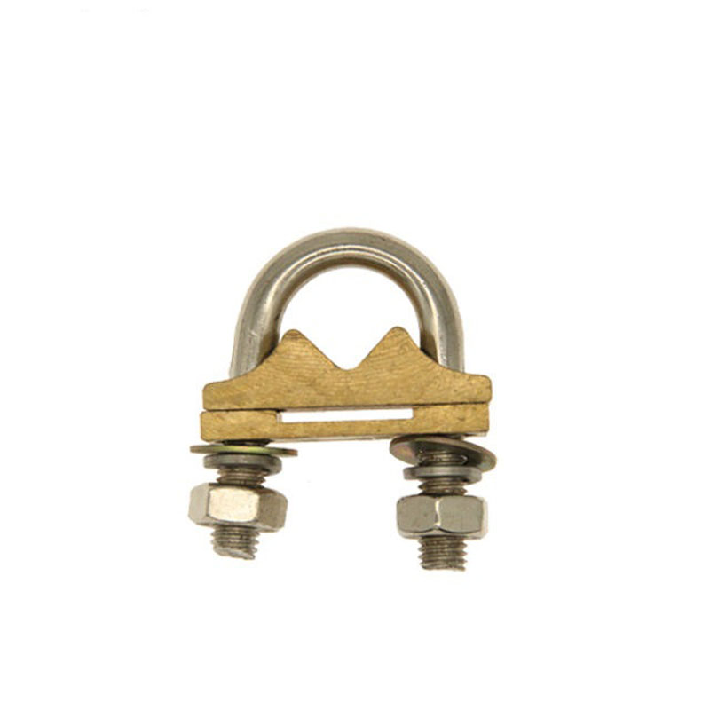 Earthing Ground Rod Connector Brass Earthing U Bolt Copper Cable Clamps ...