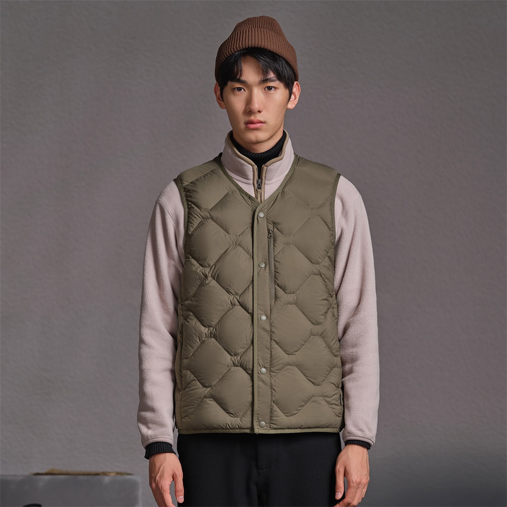High quality men's ultralight sleeveless winter down vest-TANBOER
