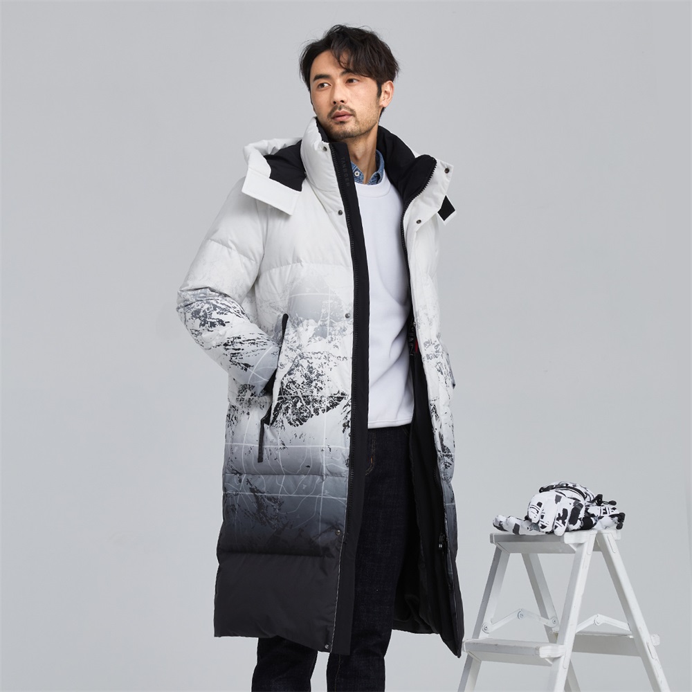 Factory down coat oversized jacket mens winter coats long winter ...