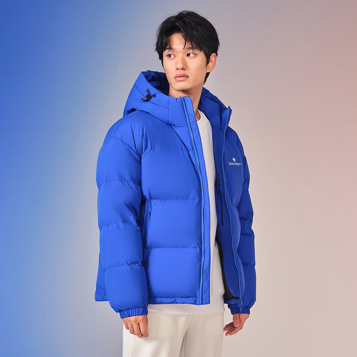 Outwear Hooded Custom Warm Winter Coat Quilted Padded Men's Puffer Jacket