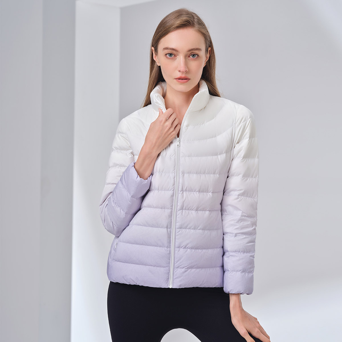 Multi Color Winter Women's Down Coat Custom Light Puffer Jacket