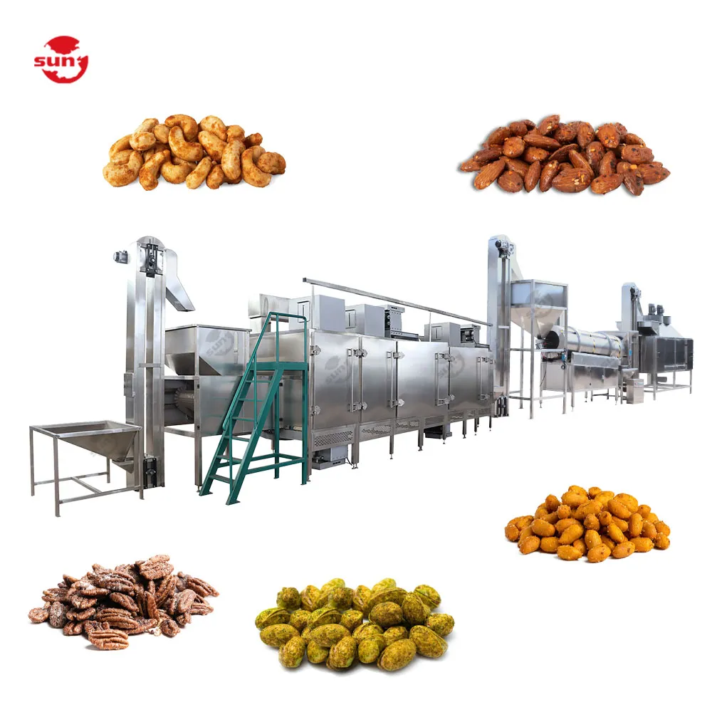 Small Automatic Continuous Nut Roasting Machine | Efficient Roaster Mesh Type