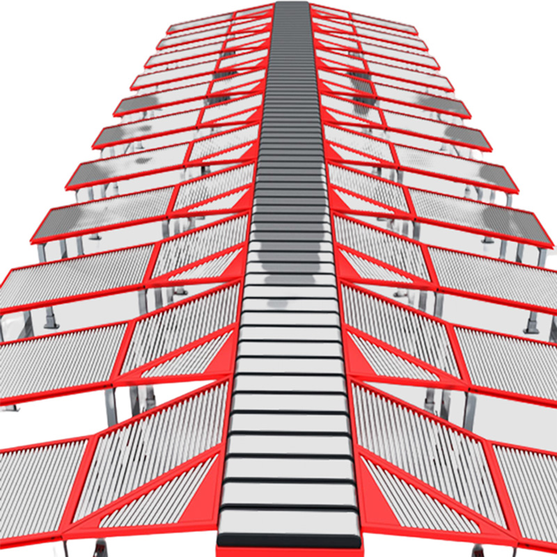 Slat Belt Sorting Conveyor Narrow Belt Parcel Sorting System Multiple-Port