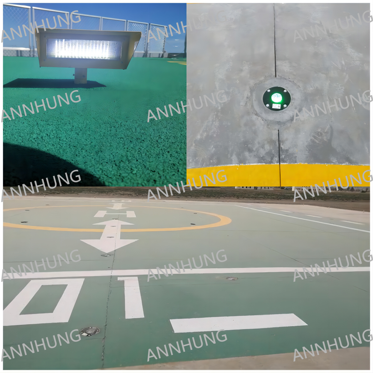 Example of on-site installation of heliport lighting-ANNHUNG