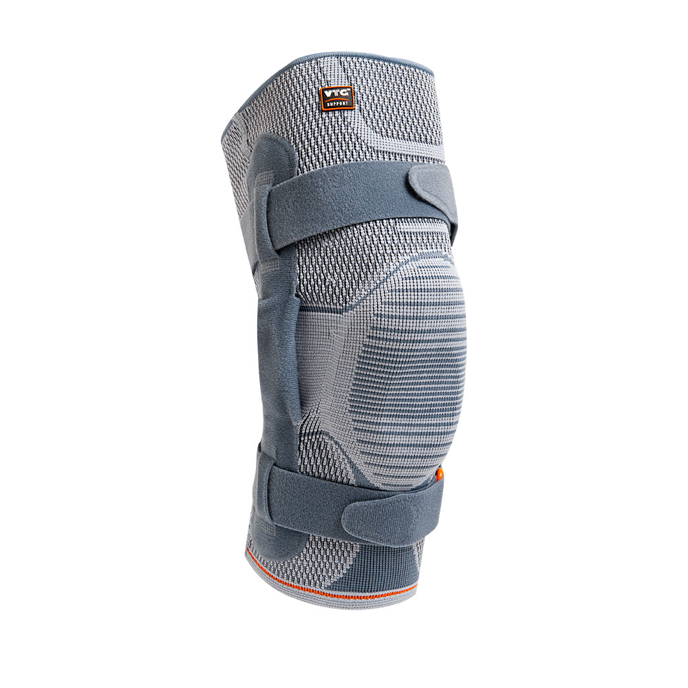 KNEE SUPPORT /4-WAY ELASTIC /DUAL COMPRESSION /HINGED-VTG SUPPORT
