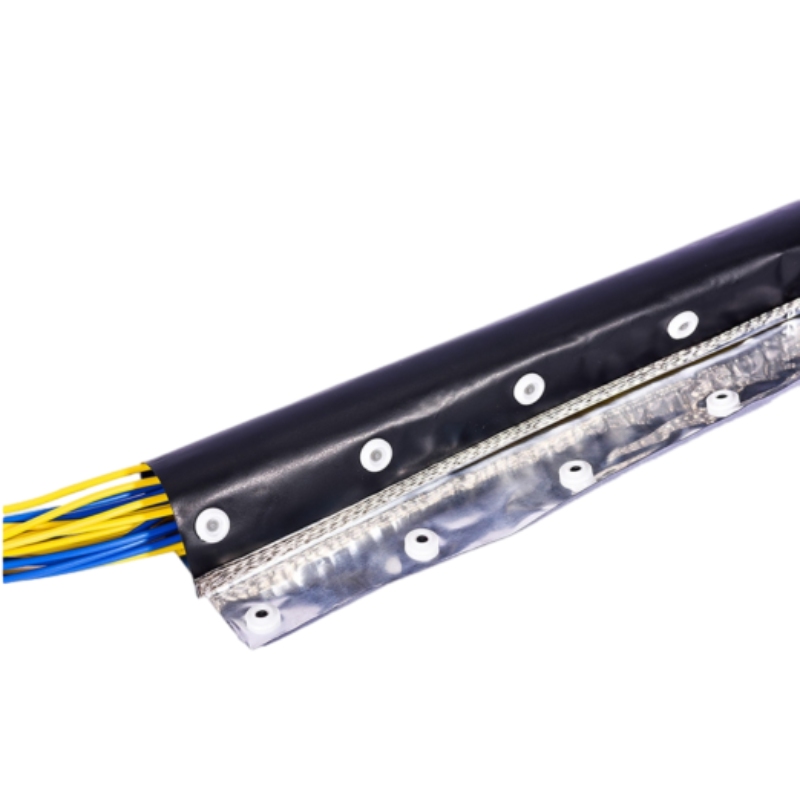 Shielded PVC Button Wrap Reversable Button Cable Wrap PVC Sleeving