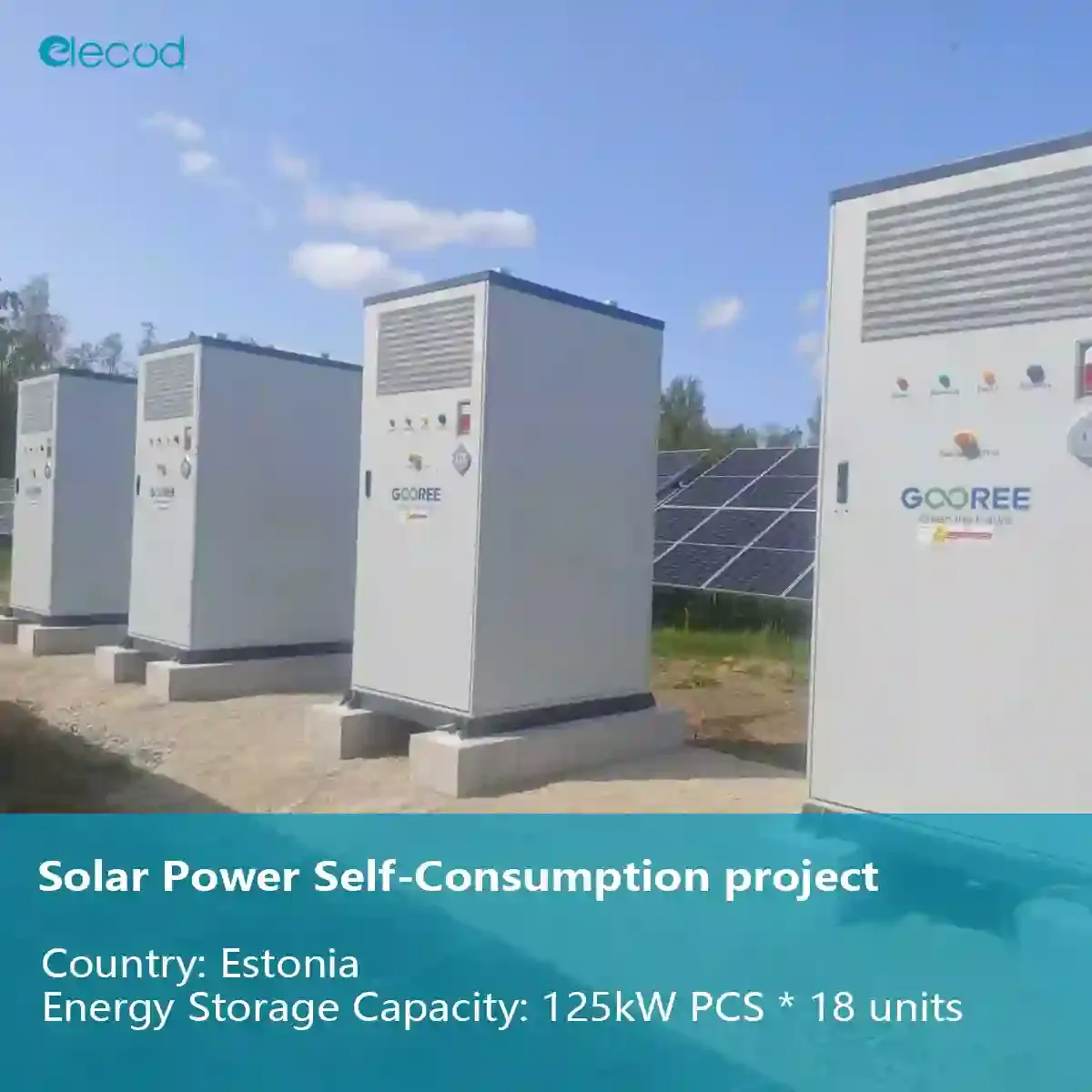 Elecod 18 units of 125kW PCS project in Estonia for solar power self ...