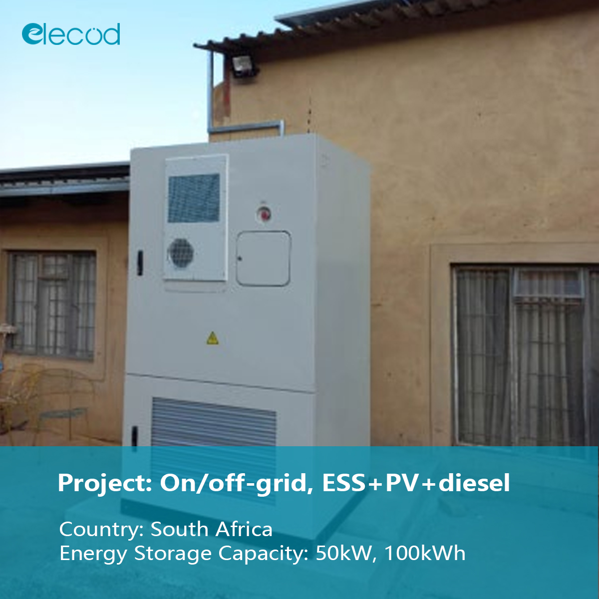 Elecod 50kW/100kWh energy storage system for South Africa factory - Elecod Electric