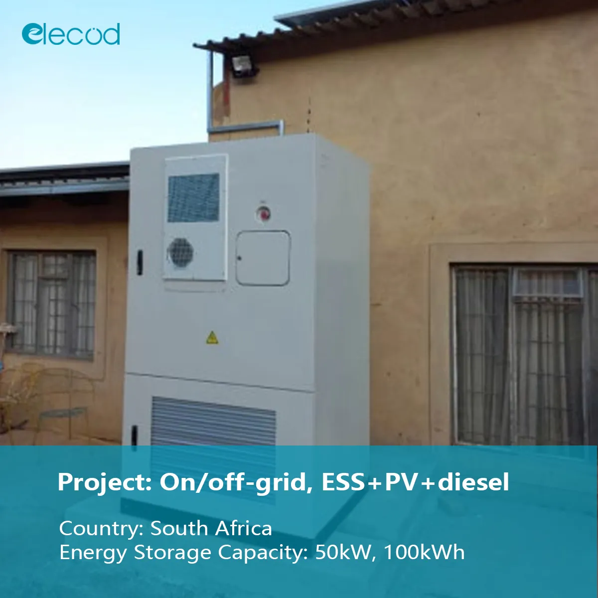 Elecod 50kW/100kWh energy storage system for South Africa factory ...