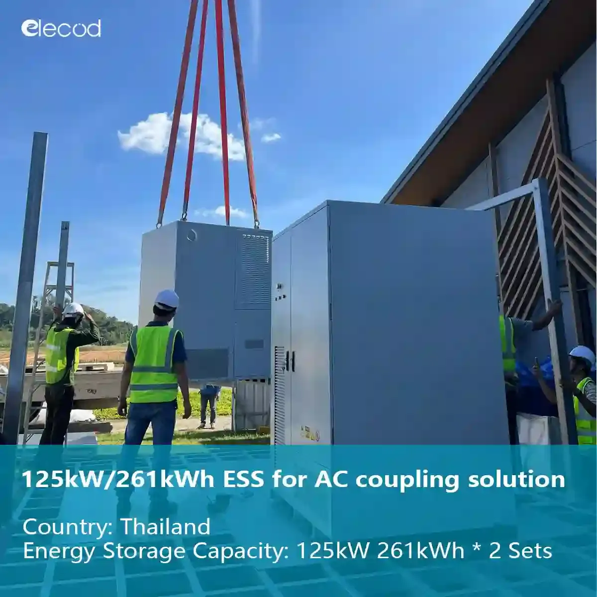 Elecod 125kW/261kWh ESS for AC Coupling Solution in Thailand - Elecod ...