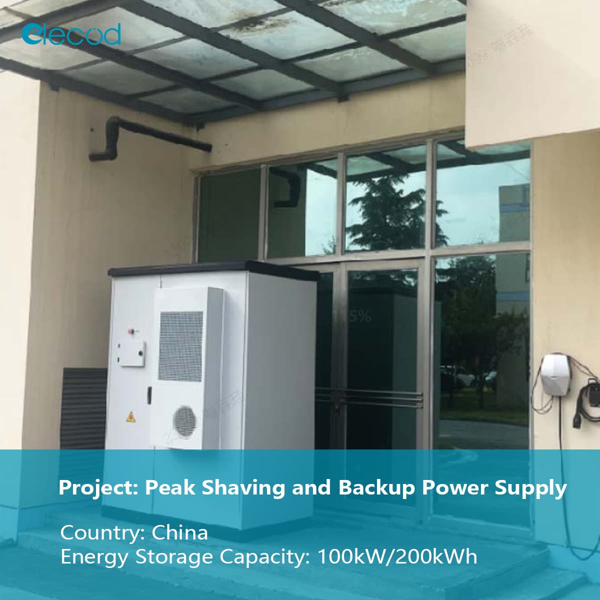 Elecod 100kW/200kWh energy storage system for commercial building ...