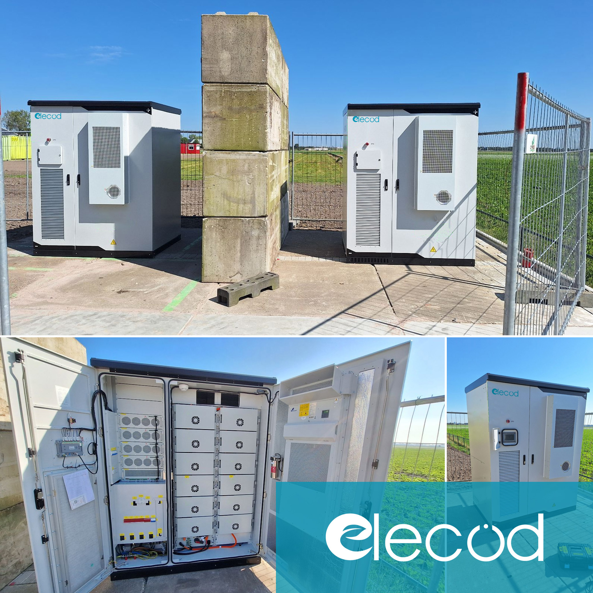Elecod 2 sets of 200kW 430kWh systems project in Western Europe ...