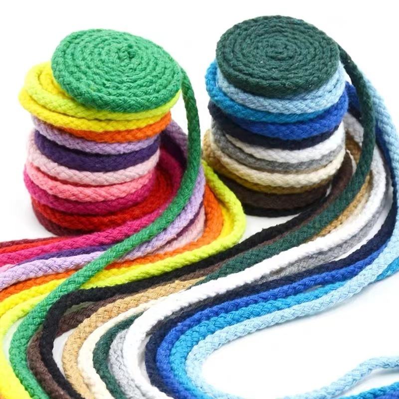 Multicolor Round Braided 100% Cotton Cord Rope Packing Rope Thread For ...