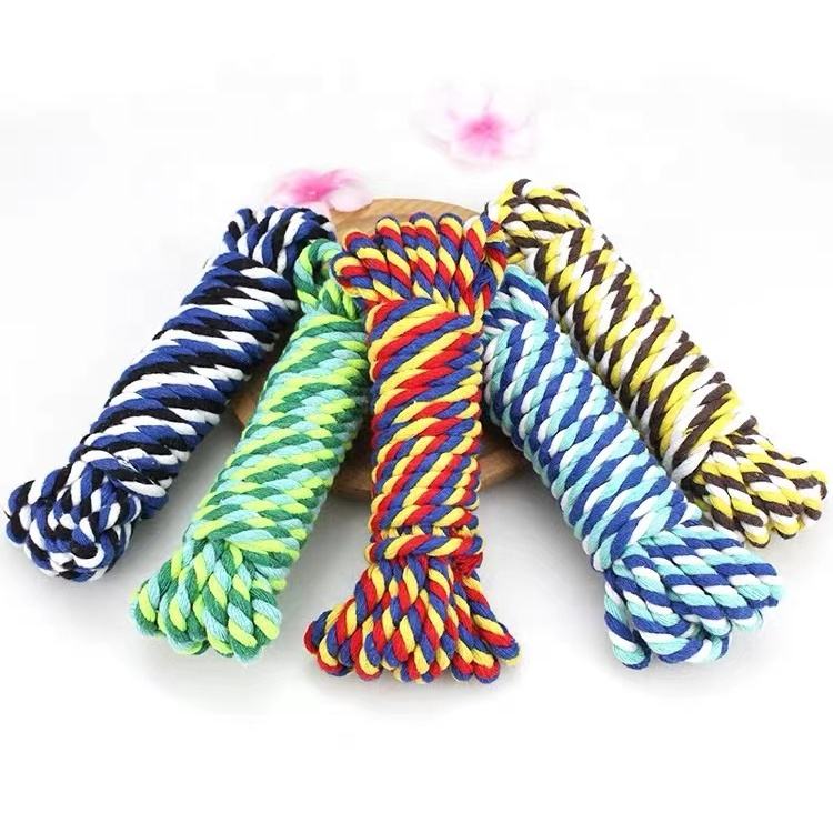 3-Strand Mixed Multi Color Macrame Cord Twisted Cotton Rope Cord Twine ...