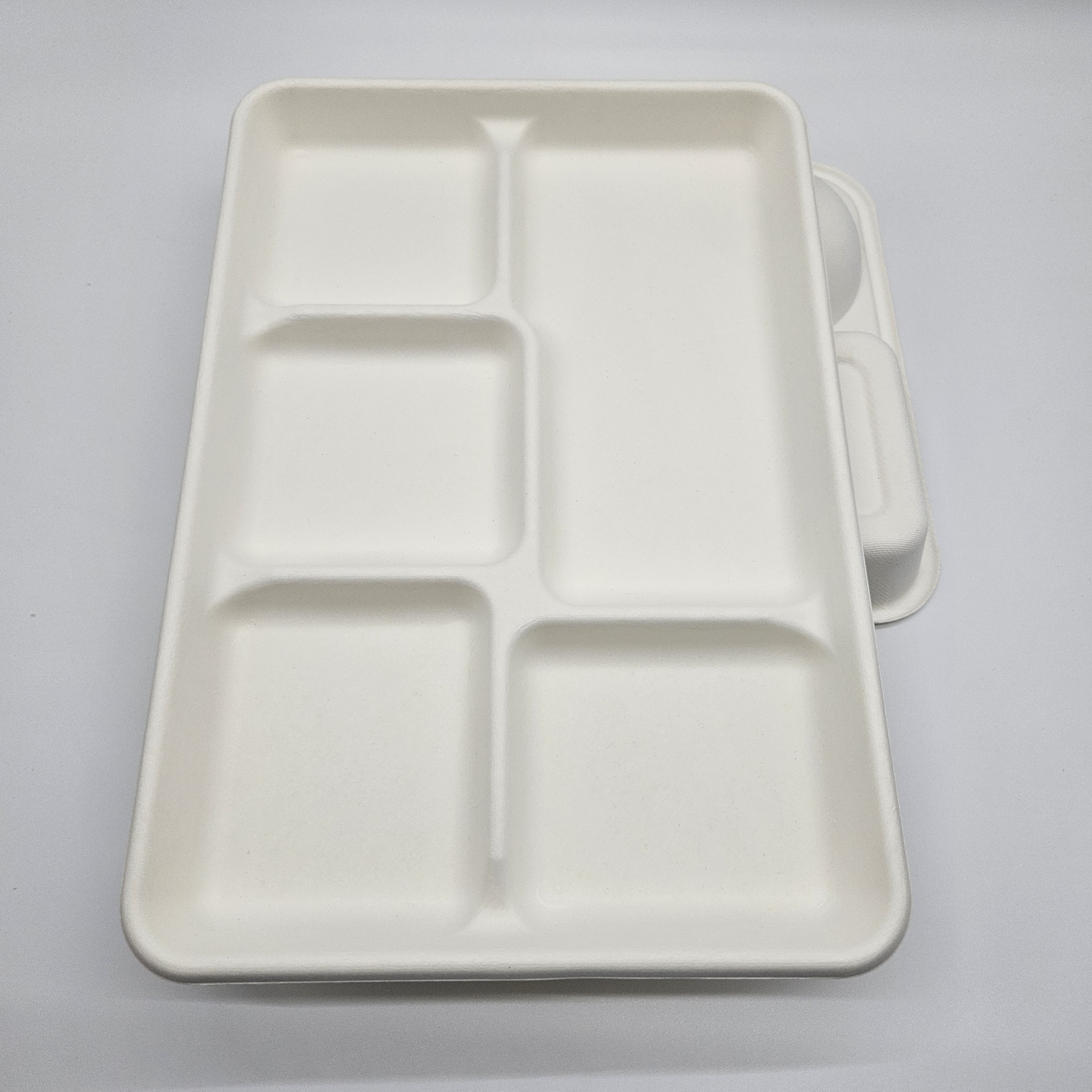 5 Compartment Tray - High-Quality and Durable Tableware Disposable, Eco ...