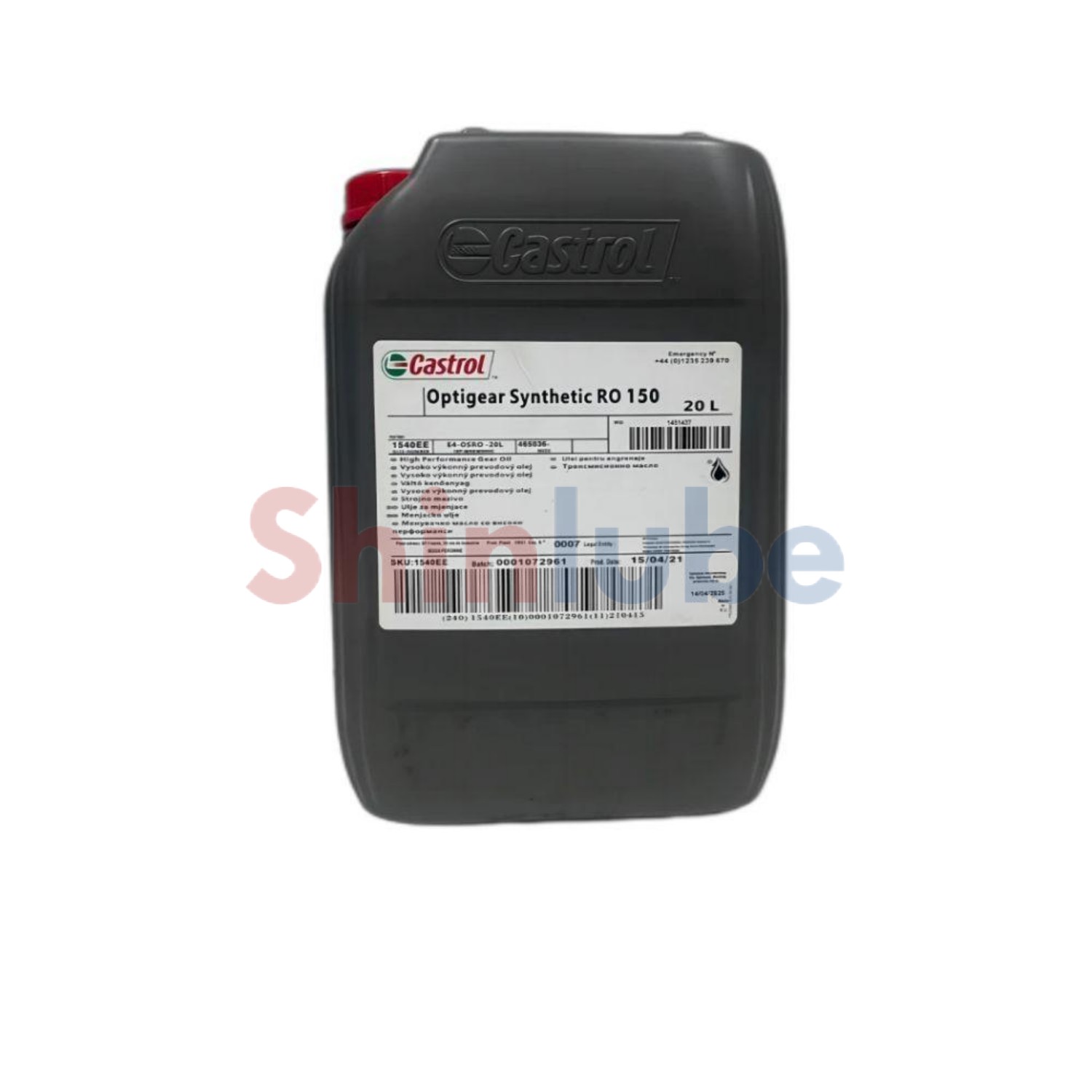Castrol Optigear Synthetic RO 150 20L - High - Quality Industrial Gear ...