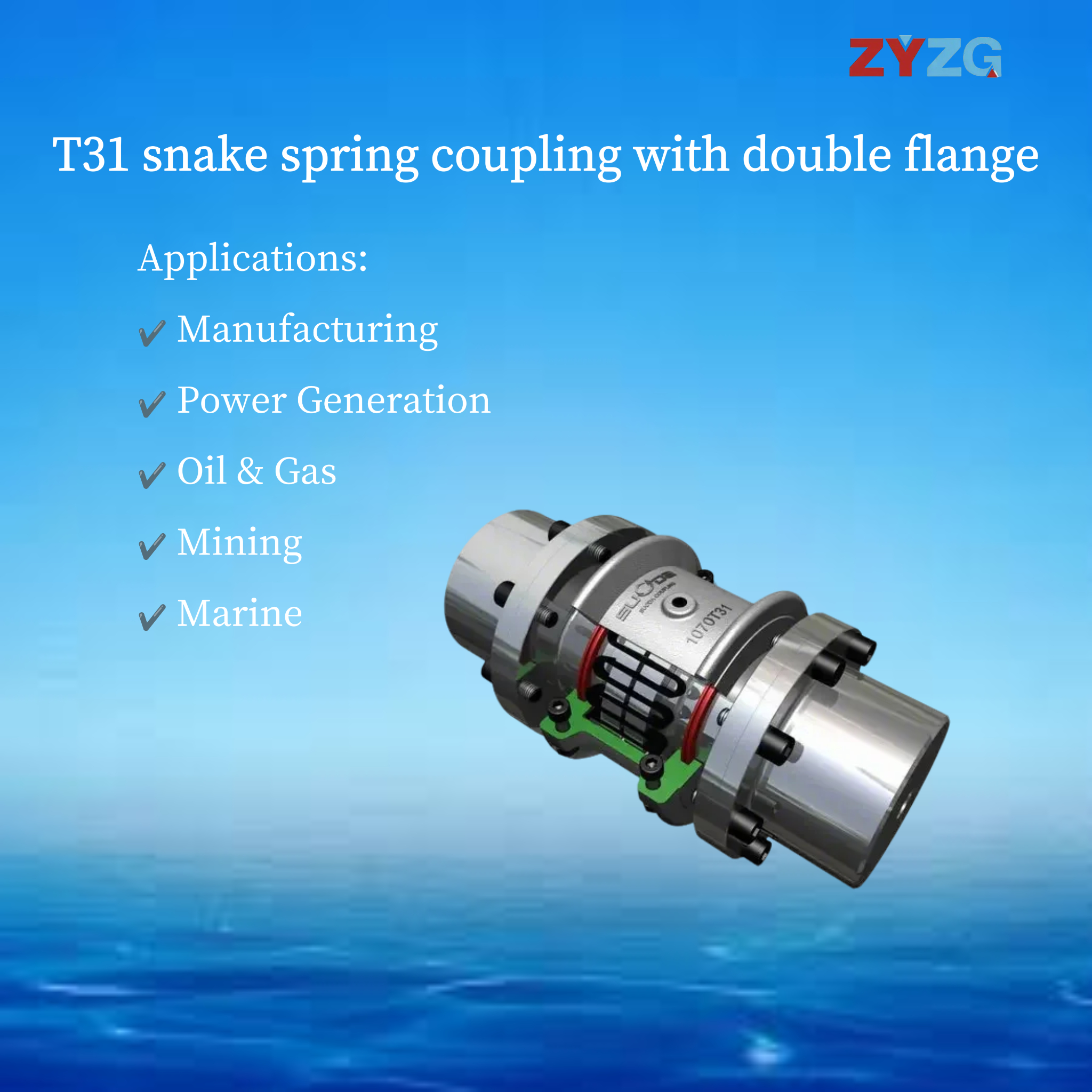 T31 Double Flange Snake Spring Coupling: Boosting Efficiency in Various ...