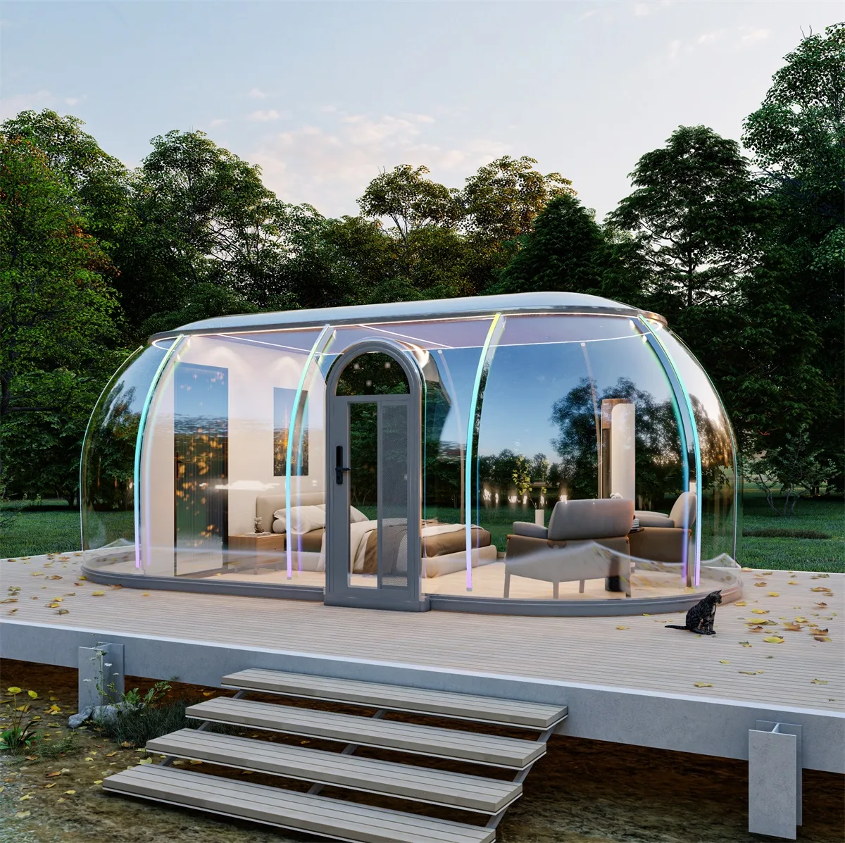 L7.1M Skylight Dome Capsules Geodesic Dome
