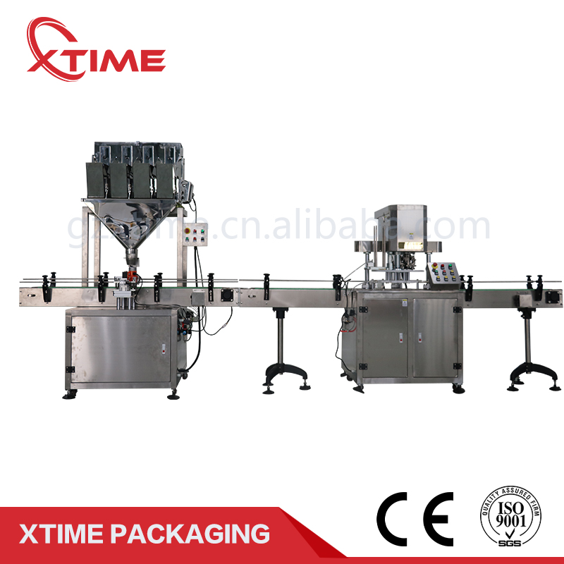 Food powder tin cans filling sealing machine-XTime