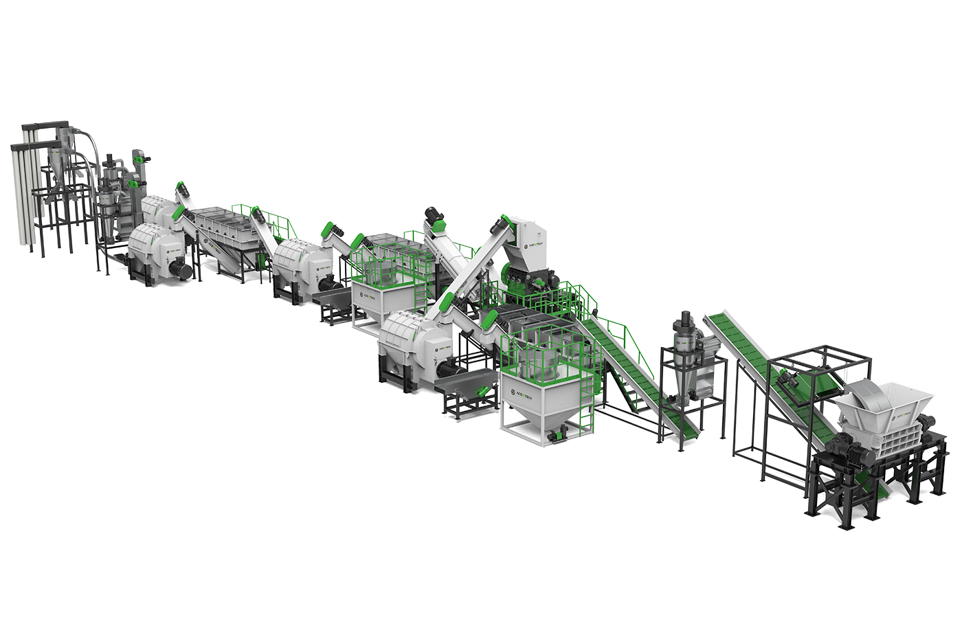 AWTF Plastic Recycling Washing Line for ABS/PS/PP from WEEE Waste (500 ...